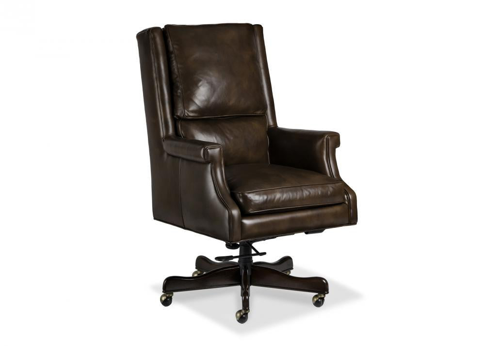 Murphy Calvert Molasses Brown Leather Office Chair | Maitland-Smith ...